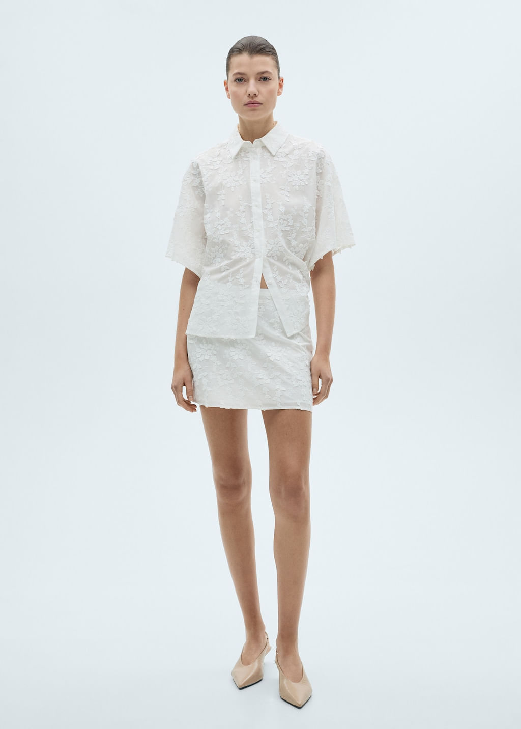 Camisa Whitney-W blanco - MNG Ecuador