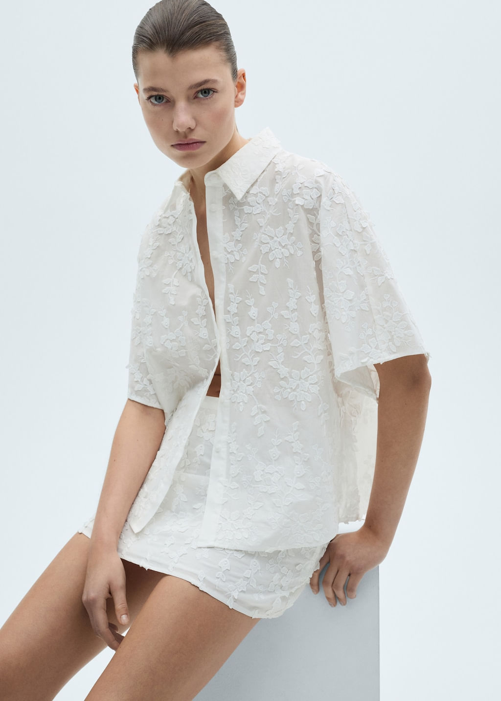 Camisa Whitney-W blanco - MNG Ecuador